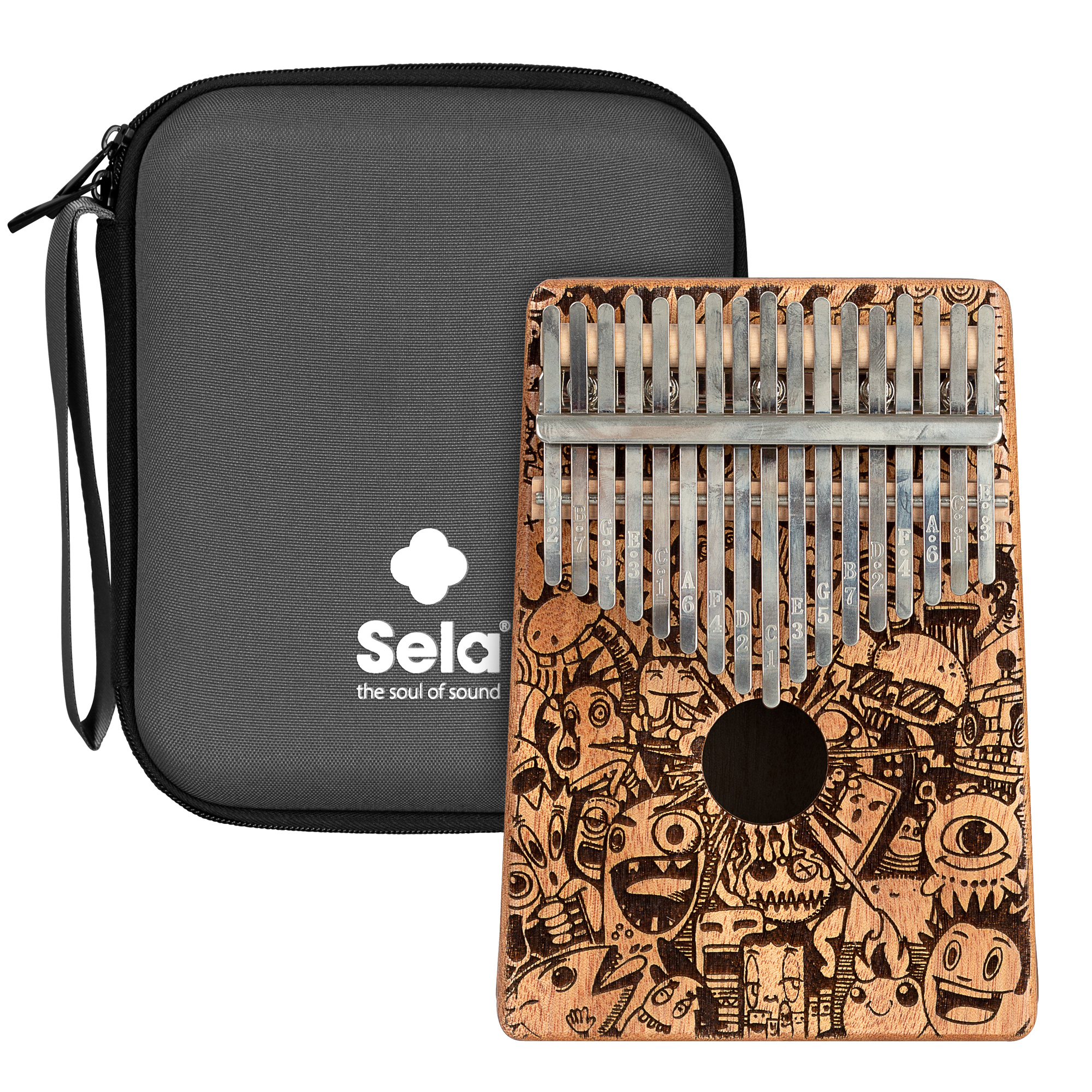 Art Series Kalimba 17 Little Monster Laser | Kalimbas ...